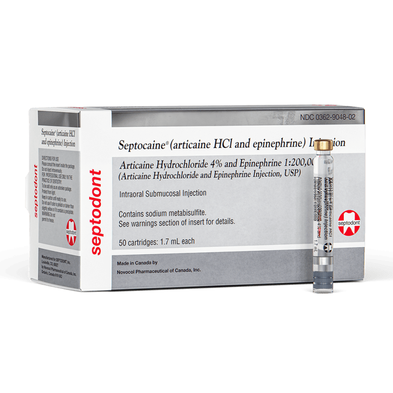 Septanest N for any type of local dental anesthesia